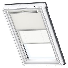 Velux Verdunkelung Plus DFD Manuell Uni Beige/Wei&szlig; 1085, C02, GEL,Manuell,Velux,wei&szlig;e Schiene