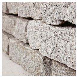 GSH Mauersteine Naturstein Gartenmauer Granit grau, 250 kg