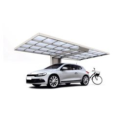 XIMAX Aluminium Carport NEO Edelstahl Optik Unterstand, 2343 mm, 2458 mm,4950 mm