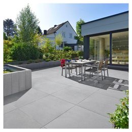 KANN Terrassenplatte Vios grau feingestrahlt, 80x40 cm