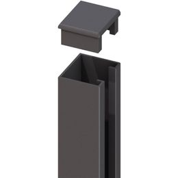 TraumGarten Sichtschutzzaun U-Montageprofil SYSTEM Anthrazit, 105 cm