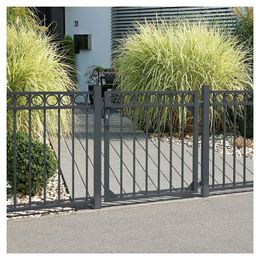 Alberts Zaun-Anbauset Circle Aluminium anthrazit Metallzaun, 100 cm