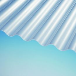 thyssenkrupp Plexiglas Heatstop Wellplatte 76/18 Acrylglas glatt Cool Blue, 2000 mm