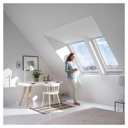 Velux Dachfenster Lichtl&ouml;sung RAUM Kunststoff ENERGIE PLUS wei&szlig; Fenster, 78x98 cm (MK04)