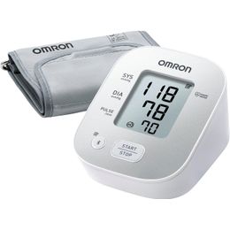 Omron Oberarm-Blutdruckmessgerät X2 Smart, für zu Hause mit Bluetooth-Kompatibilität und Smartphone-App, silberfarben