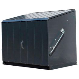 TRIMETALS Fahrradbox Stowaway, Mülltonnenbox für 2x240 l, Stahl, (BxTxH): 138x89x113 cm, grau