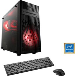 CSL Speed V1822 PC (Intel® Pentium Gold G6400, UHD Graphics 610, 8 GB RAM, 500 GB SSD, Luftkühlung), schwarz