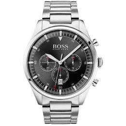 Chronograph BOSS "PIONEER, 1513712" Armbanduhren silberfarben Herren Hochzeitsmode