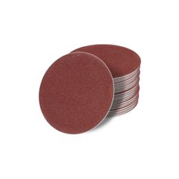 StickandShine Schleifscheibe 50 Stück / 125 mm Schleifscheiben OHNE Loch in Rot von Fein bis Grob zur Wahl Klett Scheiben Schleifpapier 50er SET