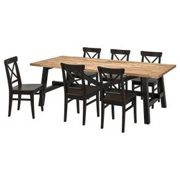 IKEA SKOGSTA / INGOLF Tisch und 6 Stühle