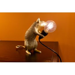 Die Wäscherei Hamburg Tischleuchte Maus Lampe Brain LED Resin gold seletti