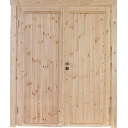 Wolff Gartenhaustür Knut XL 40, Doppelflügeltür, BxH: 158,8x208 cm, beige