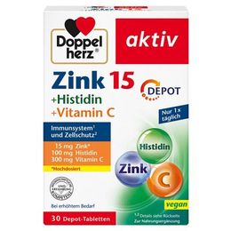 Queisser DOPPELHERZ Zink 15 mg+Histidin+Vit.C Depot aktiv
