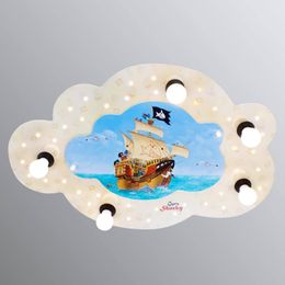 Elobra Wolkenförmige Deckenleuchte Capt'n Sharky mit LEDs