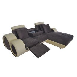 JVmoebel Ecksofa Design Couch Eck Sofa Leder Ecke Landschaft Polster L Form Neu