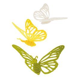 buttinette Filz-Bausatz "Schmetterlinge", gelb, 3 Stück