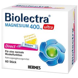 Biolectra Magnesium 400 mg ultra Direct Zitrone 60 St Pellets