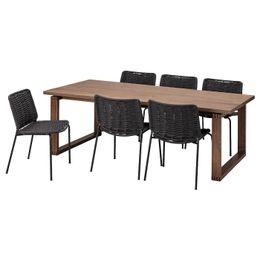 IKEA MÖRBYLÅNGA / TEGELÖN Tisch und 6 Stühle