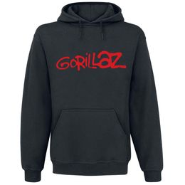 Gorillaz Logo Kapuzenpullover schwarz in L