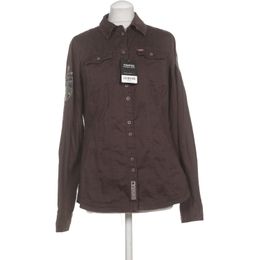 SOCCX Damen Bluse, braun, Gr. 36