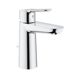 Grohe BauEdge Einhand-Waschtischbatterie, ES-Funktion, M-Size mit Zugstangen-Ablaufgarnitur aus Kunststoff 23759000