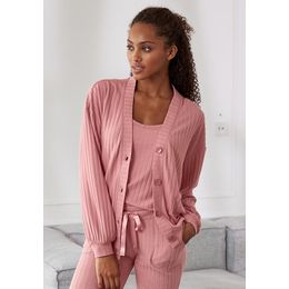 s.Oliver Cardigan pink Gr. 44/46 für Damen. Mit V-Ausschnitt. Bequem