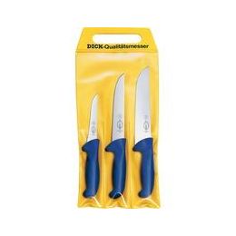 DICK ErgoGrip Messersatz, 3-teilig blau, Blockmesser, 2 Ausbeinmesser
