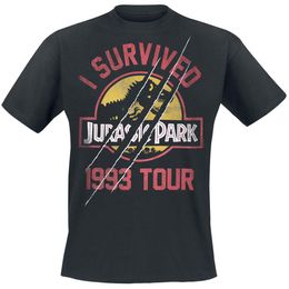 Jurassic Park I Survived 1993 Tour T-Shirt schwarz in M