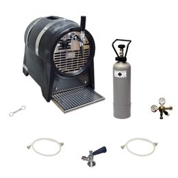 ich-zapfe Komplet Set Zapfanlage, Bierzapfanlage, Durchlaufkühler Partyfass 1-leitig, 60 Liter/h, Trockenkühlgerät
