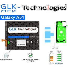 GLK-Technologies High-Capacity Ersatz-Akku kompatibel mit Samsung Galaxy A51 (A515F) BA515ABY