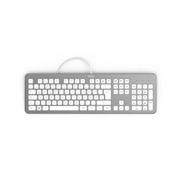 Hama Tastatur "KC-700", kabelgebunden, PC, Notebook, Laptop Keyboard PC-Tastatur (Abgesetzte Tasten/Leise Tasten), weiß