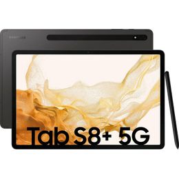 Samsung Galaxy Tab S8+ 5G Tablet (12,4", 256 GB, Android,One UI,Knox, 5G), schwarz