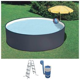 summer fun Rundpool (Set), 3-tlg., ØxH: 300x90 cm, grau