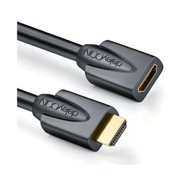 deleyCON deleyCON 3m HDMI Verlängerung-kompatibel zu HDMI HDMI-Kabel
