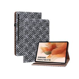 Wigento Tablet-Hülle Aufstellbare Kunst-Leder Tasche Design Muster für Samsung Galaxy Tab S7 Plus / Tab S7 FE Etuis Hülle Cover Schutz Case Zubehör