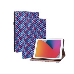 Wigento Tablet-Hülle Aufstellbare Kunst-Leder Tasche Design Muster für Apple iPad 10.2 Zoll 2019 / 2020 / 2021 7. / 8. 9. Gen / Air 2019 10.5 Etuis Hülle Cover Schutz Case Zubehör