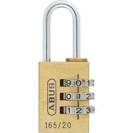 Abus Zahlenschloss, 165/20 Lock-Tag, VE 6 Stk, Messing