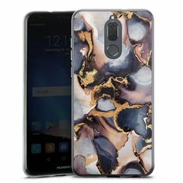 DeinDesign Handyhülle Marmor Elisabeth Fredriksson Farbverlauf Dreamy Ink Grey Gold Print, Huawei Mate 10 lite Silikon Hülle Bumper Case Handy Schutzh