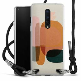 DeinDesign Handyhülle Farbe bunt Abstrakt Abstract Blush, OnePlus 8 Handykette Hülle mit Band Case zum Umhängen Cover mit Kette, weiß