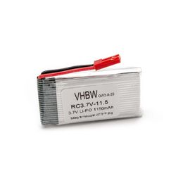 vhbw Akku für Modellbau (1150mAh, 3,7V, Li-Ion) 1150 mAh, schwarz