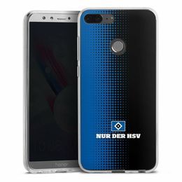 DeinDesign Handyhülle HSV Logo Offizielles Lizenzprodukt Nur der HSV - Rautenraster Schwarz, Huawei Honor 9 Lite Silikon Hülle Bumper Case Handy Schut