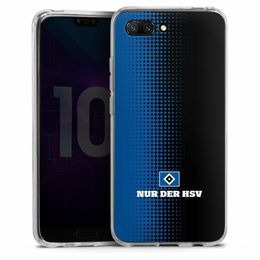 DeinDesign Handyhülle HSV Logo Offizielles Lizenzprodukt Nur der HSV - Rautenraster Schwarz, Huawei Honor 10 Silikon Hülle Bumper Case Handy Schutzhül