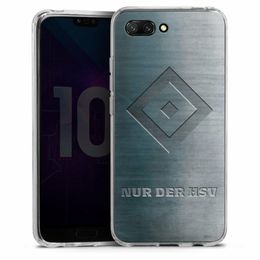 DeinDesign Handyhülle HSV Hamburger SV Metallic Look Nur der HSV Metalllook, Huawei Honor 10 Silikon Hülle Bumper Case Handy Schutzhülle, weiß