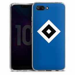DeinDesign Handyhülle HSV Logo Hamburger SV HSV Blau, Huawei Honor 10 Silikon Hülle Bumper Case Handy Schutzhülle, weiß, transparent