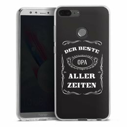DeinDesign Handyhülle Bester Opa, Huawei Honor 9 Lite Silikon Hülle Bumper Case Handy Schutzhülle, weiß, transparent