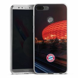 DeinDesign Handyhülle FC Bayern München FCB Stadion Allianz Arena bei Nacht FCB, Huawei Honor 9 Lite Silikon Hülle Bumper Case Handy Schutzhülle, weiß