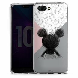 DeinDesign Handyhülle Disney Marmor Mickey Mouse Mickey Mouse Scribble, Huawei Honor 10 Silikon Hülle Bumper Case Handy Schutzhülle, weiß, transparent