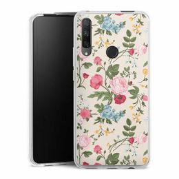 DeinDesign Handyhülle Vintage Ornamente Blumen Vintage Beauty, Huawei Honor 9X Silikon Hülle Bumper Case Handy Schutzhülle, weiß, transparent