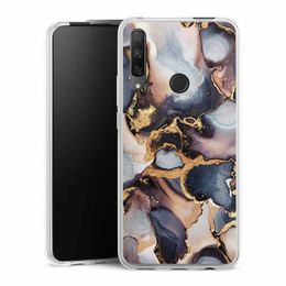 DeinDesign Handyhülle Marmor Elisabeth Fredriksson Farbverlauf Dreamy Ink Grey Gold Print, Huawei Honor 9X Silikon Hülle Bumper Case Handy Schutzhülle