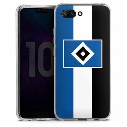 DeinDesign Handyhülle HSV Streifen Hamburger SV HSV Streifen - Blau-Weiß-Schwarz, Huawei Honor 10 Silikon Hülle Bumper Case Handy Schutzhülle
